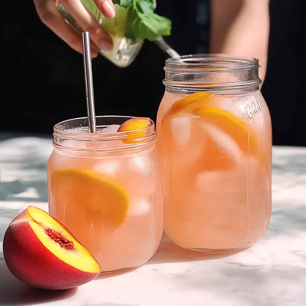 Peach Lemonade is the perfect summer refreshment! - FOR UR ENERGY RECIPES